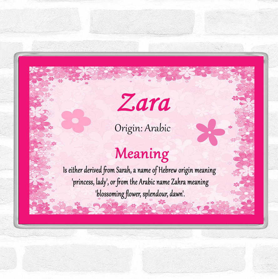 Zara Name Meaning Jumbo Fridge Magnet Pink | eBay UK