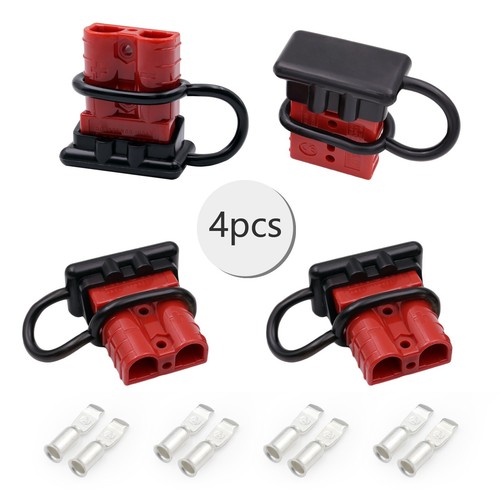 4 Pack Wire Connector , 50A Wire Harness Plug Kit for 6-12 Gauge Cables ...