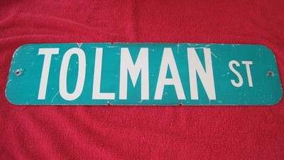 Vintage "TOLMAN ST" 24 x 6-inch metal Road/Street Sign | eBay