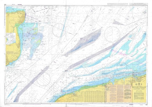 323 Dover Strait Eastern Part Chart Map Maritime Marine Wall Nautical ...
