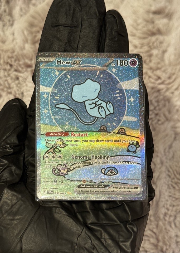 Pokémon TCG Bubble Mew EX 232/091 Ungraded Raw Gem Mint w/ CUSTOM CASE ...