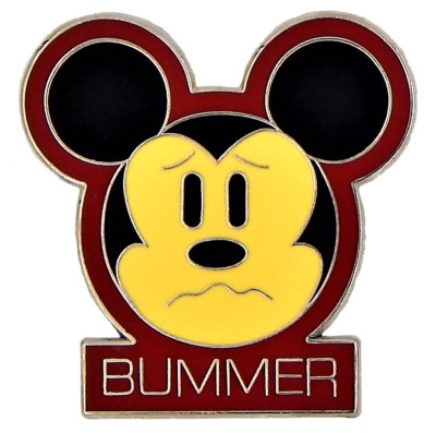 Mickey Mouse Face Expressions Bummer Individual Disney Park Trading Pin ...