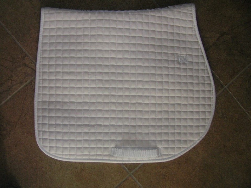 LKNEW BACK ON TRACK BOT WHITE ENGLISH DRESSAGE ALL PURPOSE SADDLE PAD ...