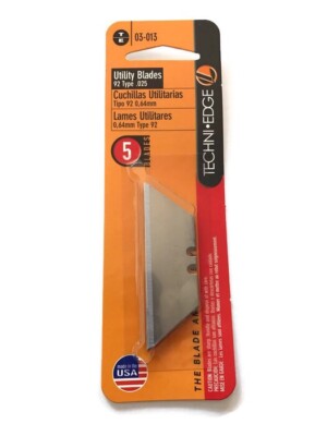 Techni Edge TE03-013 92 Type Utility Knife Blade - 5 Blades per Card ...