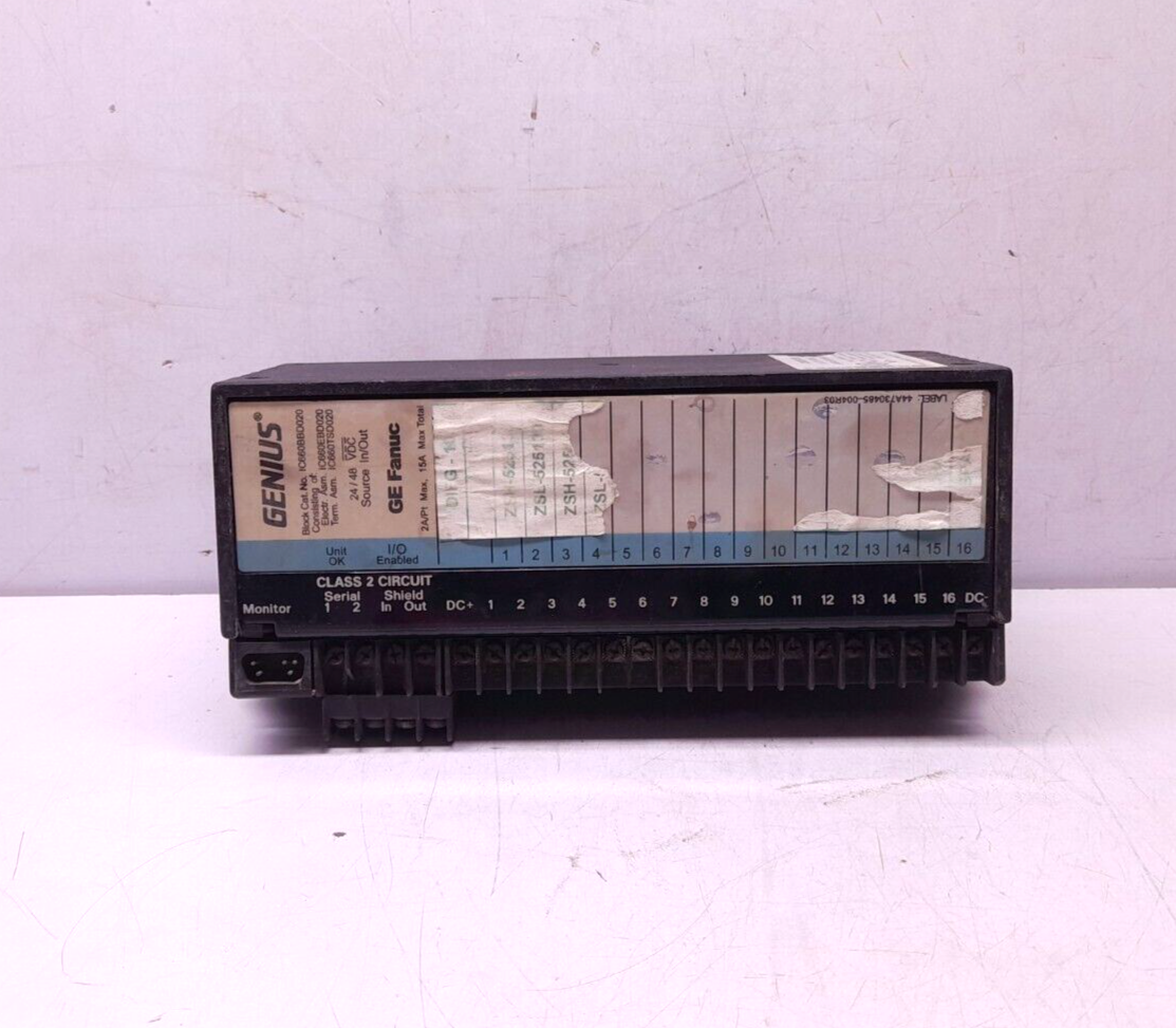 GE Block IC660BBD020 24VDC 16PT Electrical IC660EBD020W Terminal ...