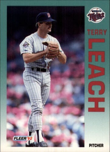 1992 Fleer Minnesota Twins Baseball Card #208 Terry Leach | eBay