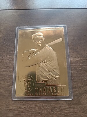 Nice 1996 Danbury Mint 22k Gold Bobby Thomson Card In Holder | eBay