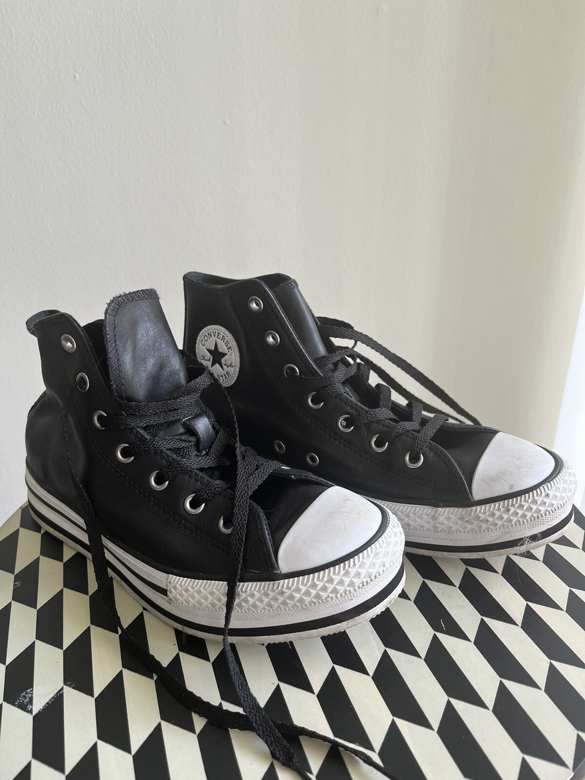 Size 4 - Converse Chuck Taylor All Star Lift High Bla… - Gem