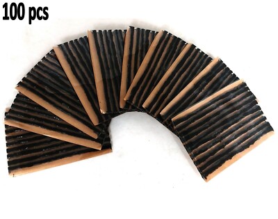 100 x Tubeless Tire Tyre Puncture Repair Kit 4" Strips Plug Car Van ...