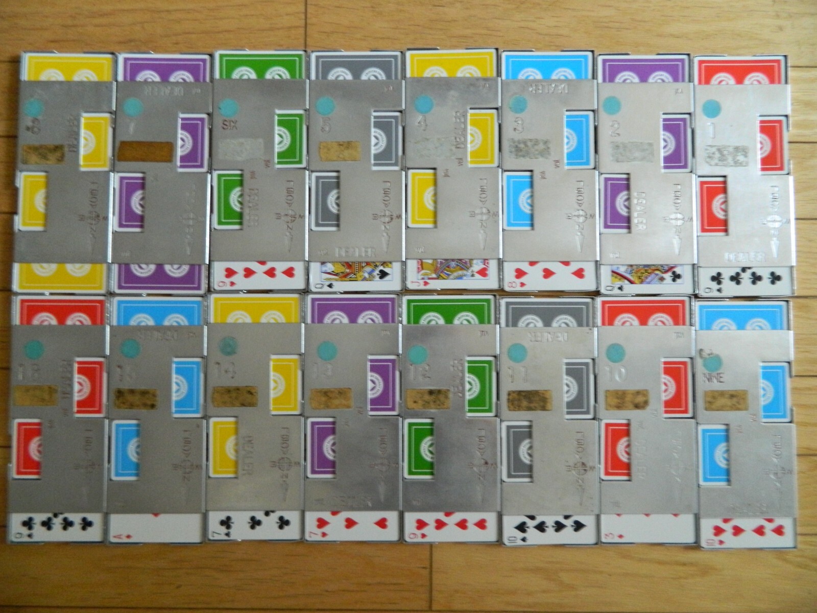 Vintage Metal Duplicate Bridge Boards with ACBL cards - Felt Back - 1 ...