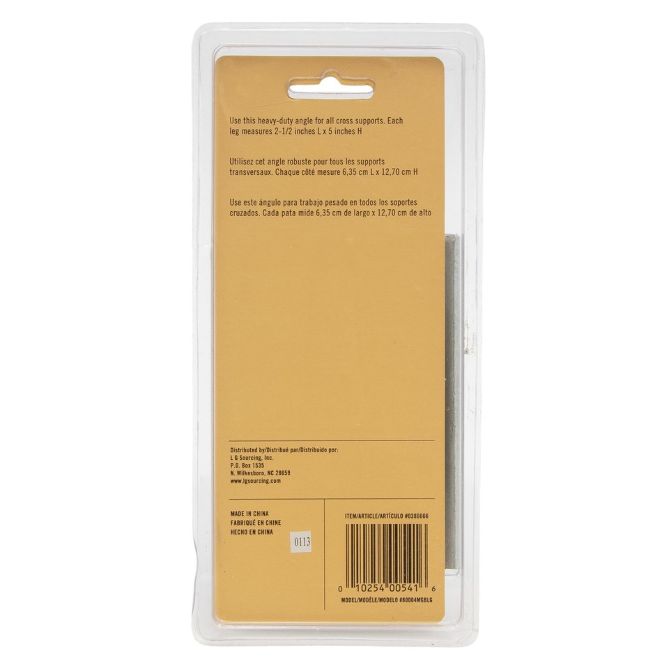 Blue Hawk 2-1/2 in x 5 in Standard Angle Bracket 0388666 10254005416| eBay