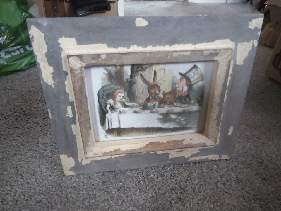 Shabby Chic Alice In Wonderland Picture In Frame 10.5" By 8.5" | eBay UK
