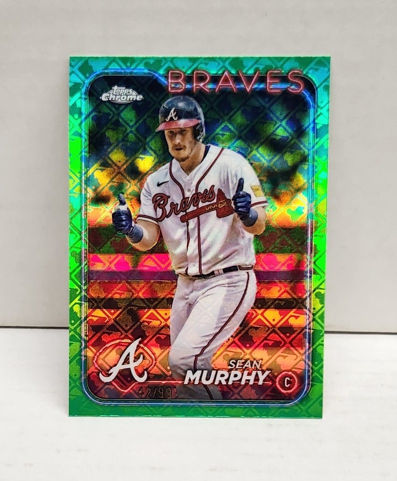 SEAN MURPHY 2024 Topps Chrome Logofractor GREEN REFRACTOR ~ Braves #'d ...