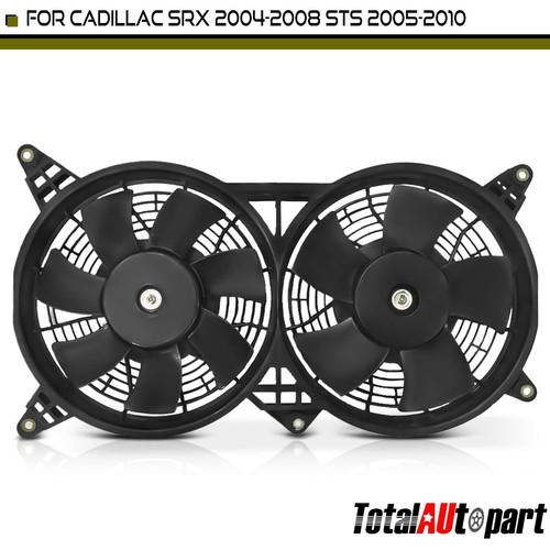 1x Dual Cooling Fan Assembly with Shroud for Cadillac SRX 2004-2008 STS ...