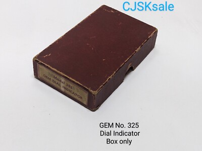 GEM No. 325 Dial Indicator (Box Only). | eBay