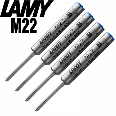 LAMY M22 Ballpoint Pen Refill - Broad Tip - Pack of 4 - Blue Ink | eBay UK