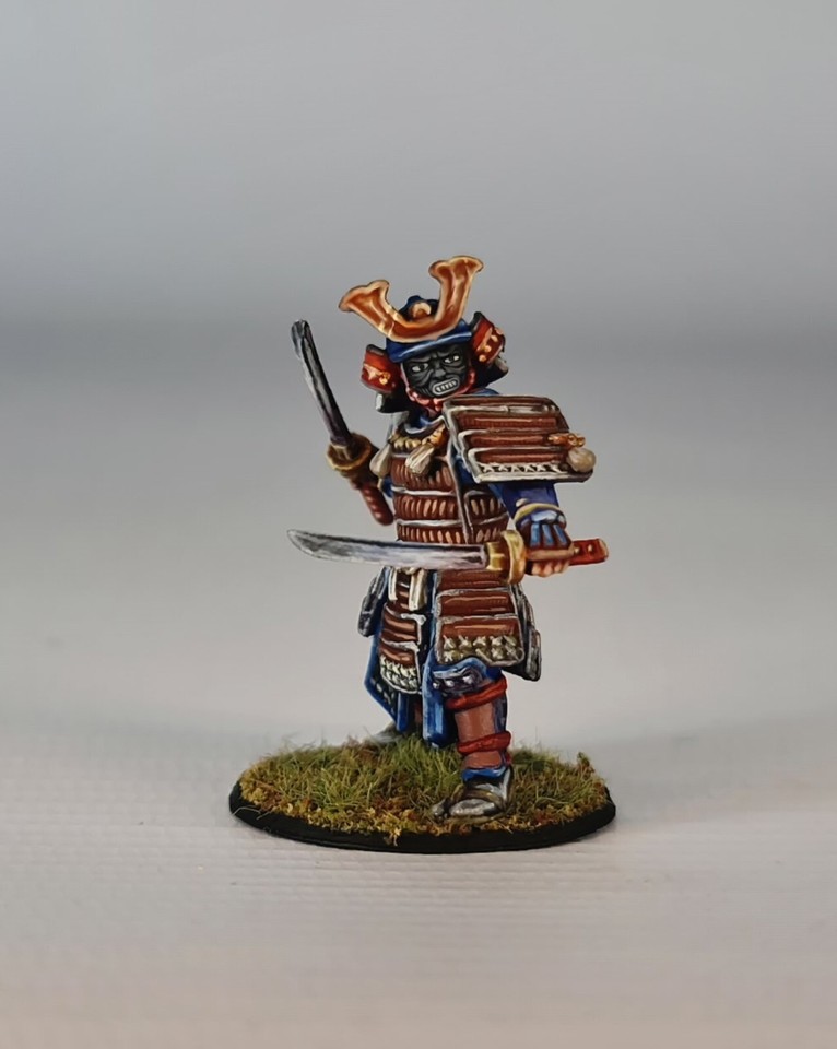 3d printed 28 | 32mm miniature samurai set for tabletop rpgs, dnd, and ...