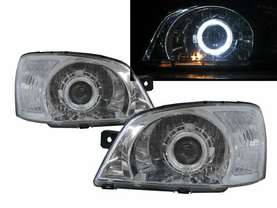 Getz/Click 02-05 Guide LED Angel-Eye Projector Headlight Chrome for ...