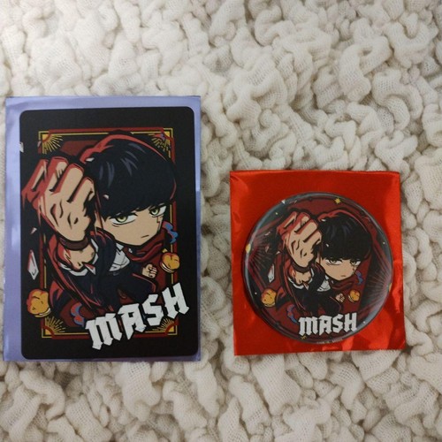 Mashle Mash Burned Eaton Card Can Badge | eBay