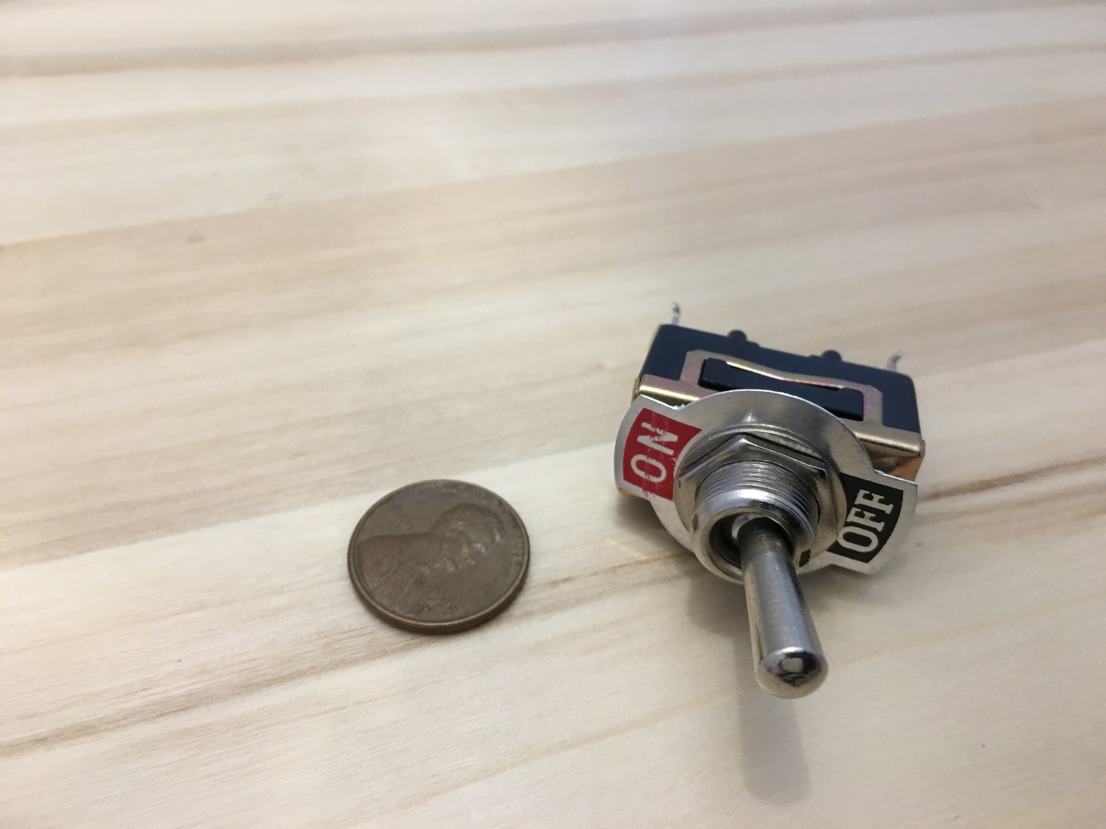 1 Piece Black On Off 2 pin SPST Metal Toggle Switch 15a ac dc 1/2” hole ...