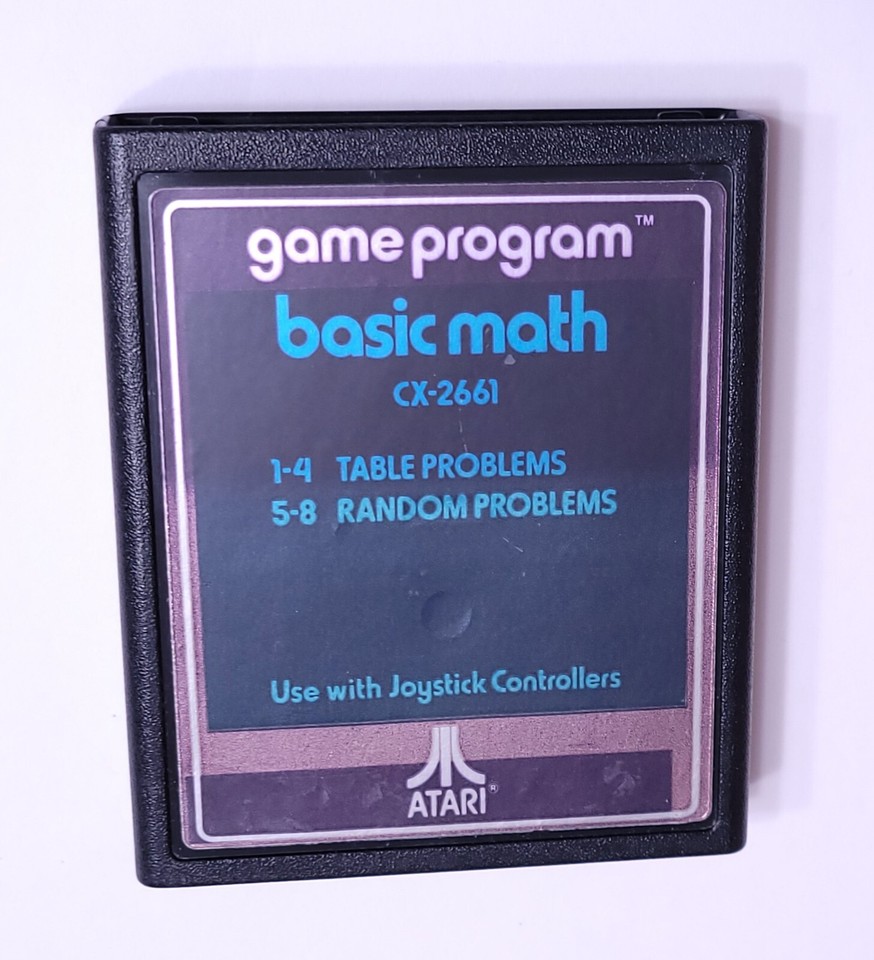 BASIC MATH Atari 2600 Game cartridge tested | eBay