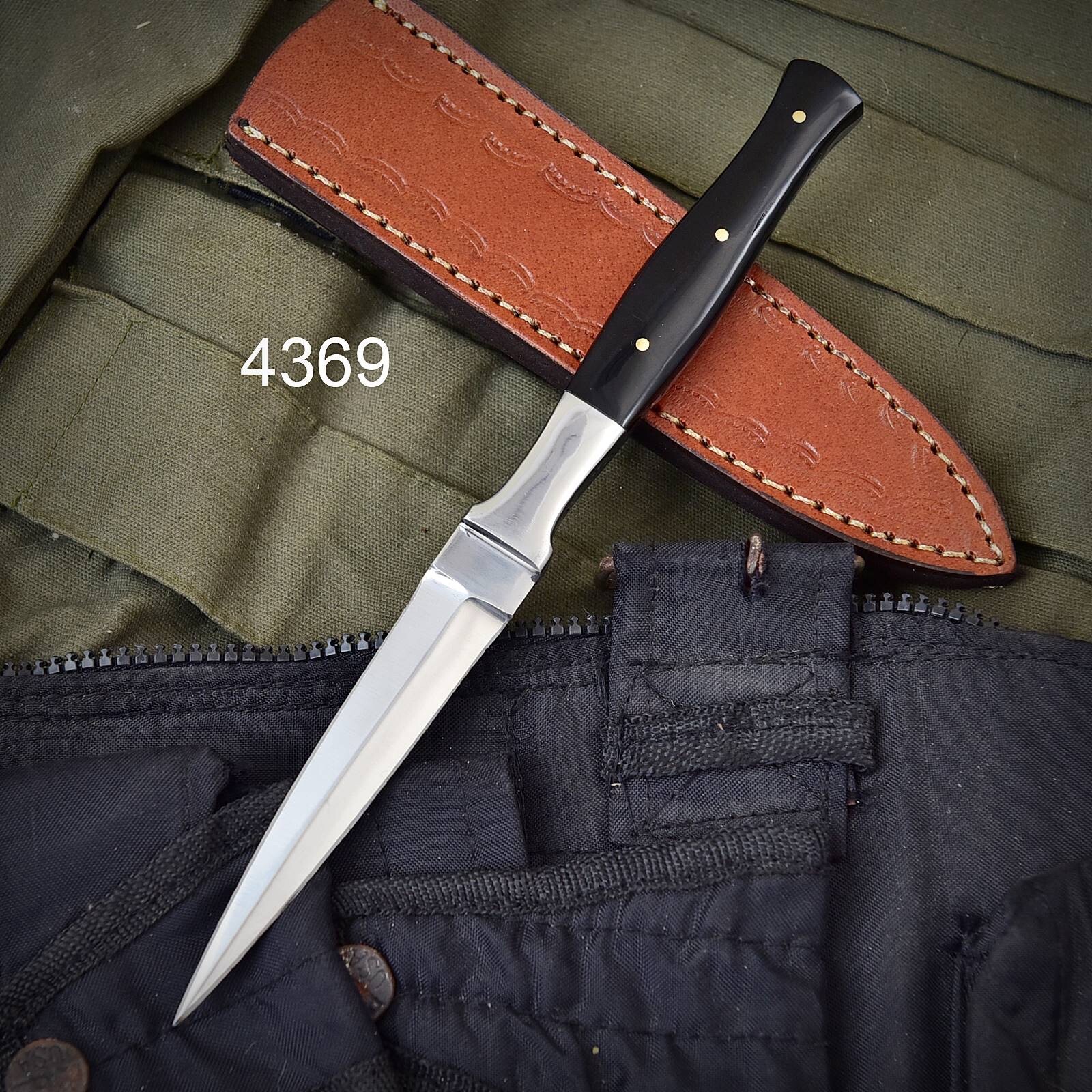 9” D2 Full Tang Fixed Blade Knife Survival Knife Camping Knife Hunting ...