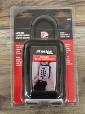 Master Lock Portable Key Lock Box Push Button Resettable Combination ...