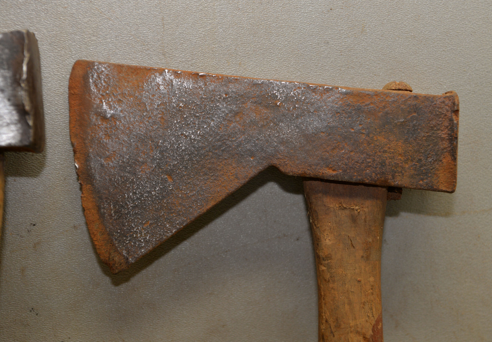 2 early trapper bag axe collectible hatchet vinage hunting tool ax lot ...