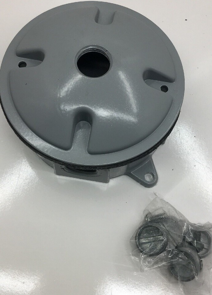 75D STONCO WEATHERPROOF ROUND OUTLET BOX DIE CAST ALUMINUM 0.50 IN ...