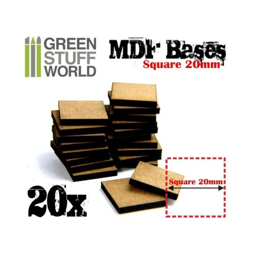 Green Stuff World Bases 20mm Square MDF Bases Pack New | eBay