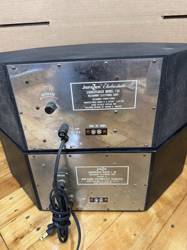 Janszen 1-30 Electrostatic Tweeters Speakers 130 Pair for Repair | eBay