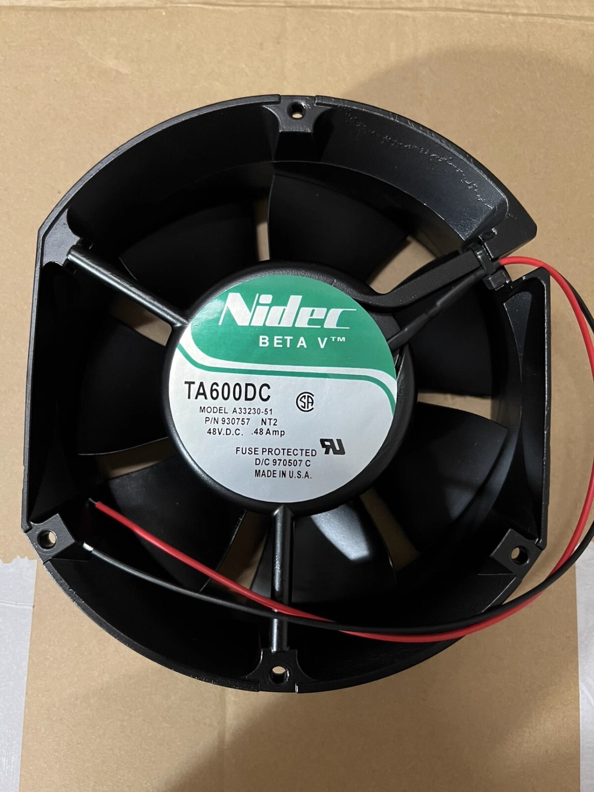NIDEC A33230-51 17251 48V 0.48A Metal Aluminum Frame Cooling Fan | eBay