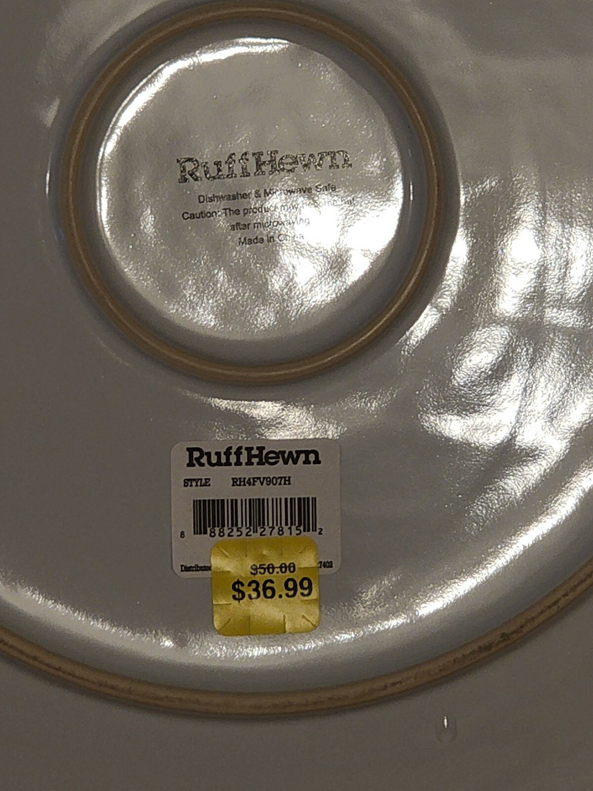 New LARGE FISH RUFF HEWN SERVING PLATE PLATTER Nautical Blue White ...