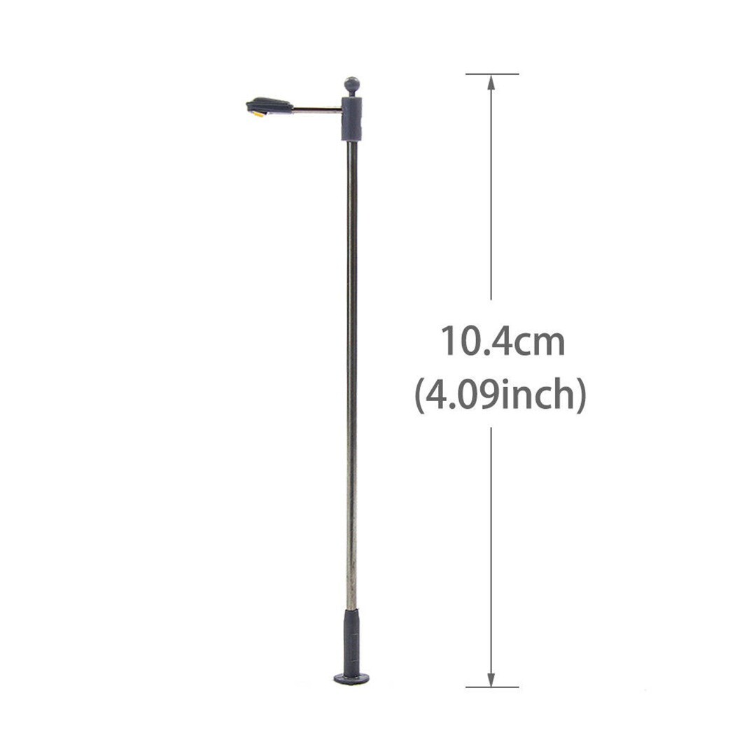 10x Model Railway Train Lamp Post Street Lights Lamps Scale LED White ...