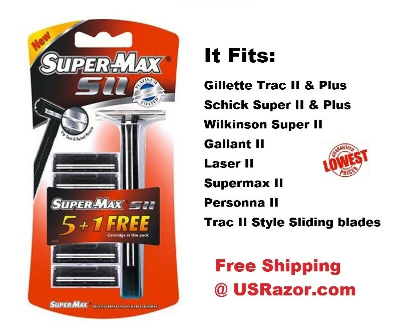 15 Gallant Razor fit Gillette Trac II Plus Schick Super 2 Shaver 5 ...