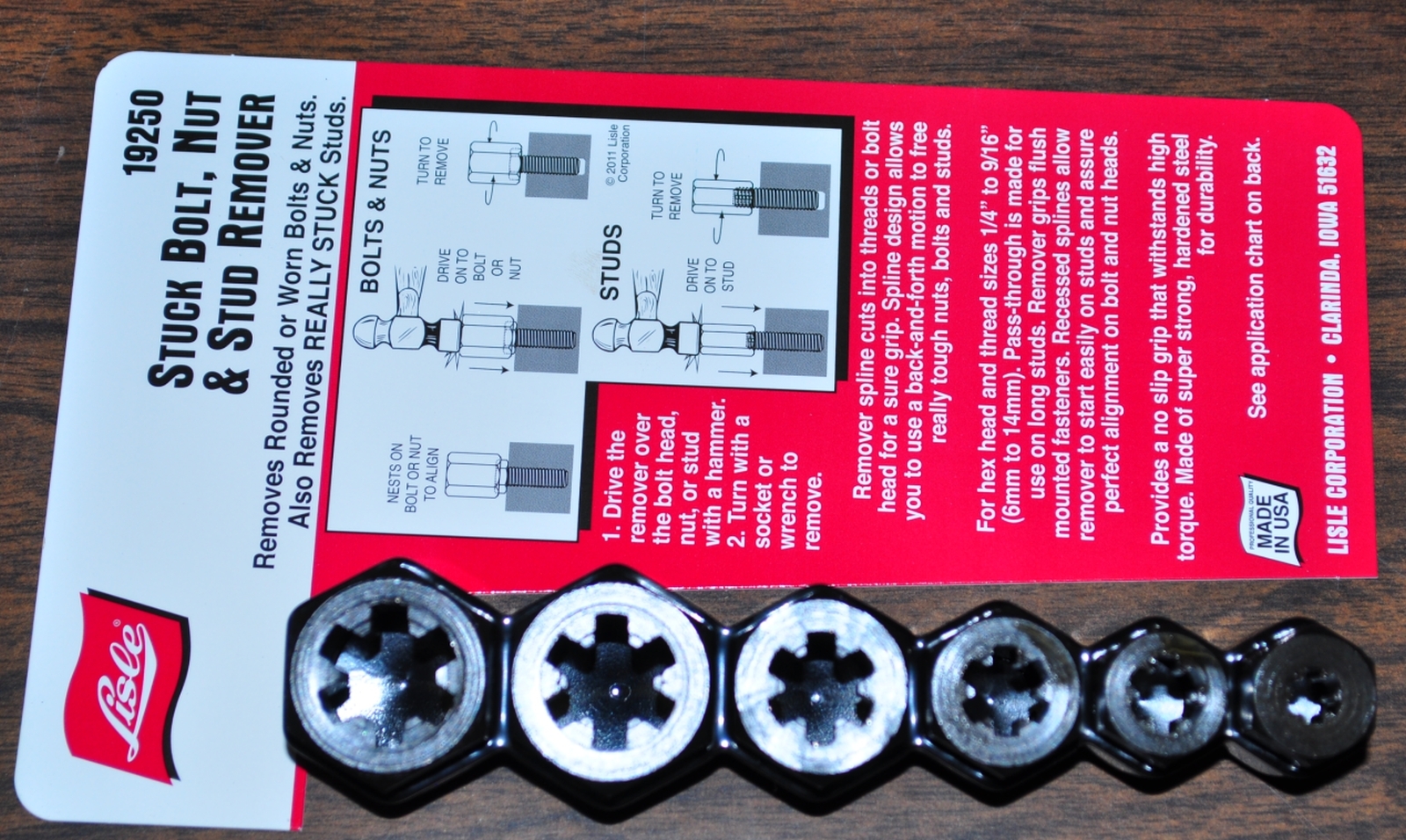 STUD REMOVER STUCK BOLT & NUT REMOVER LISLE 19250 | eBay