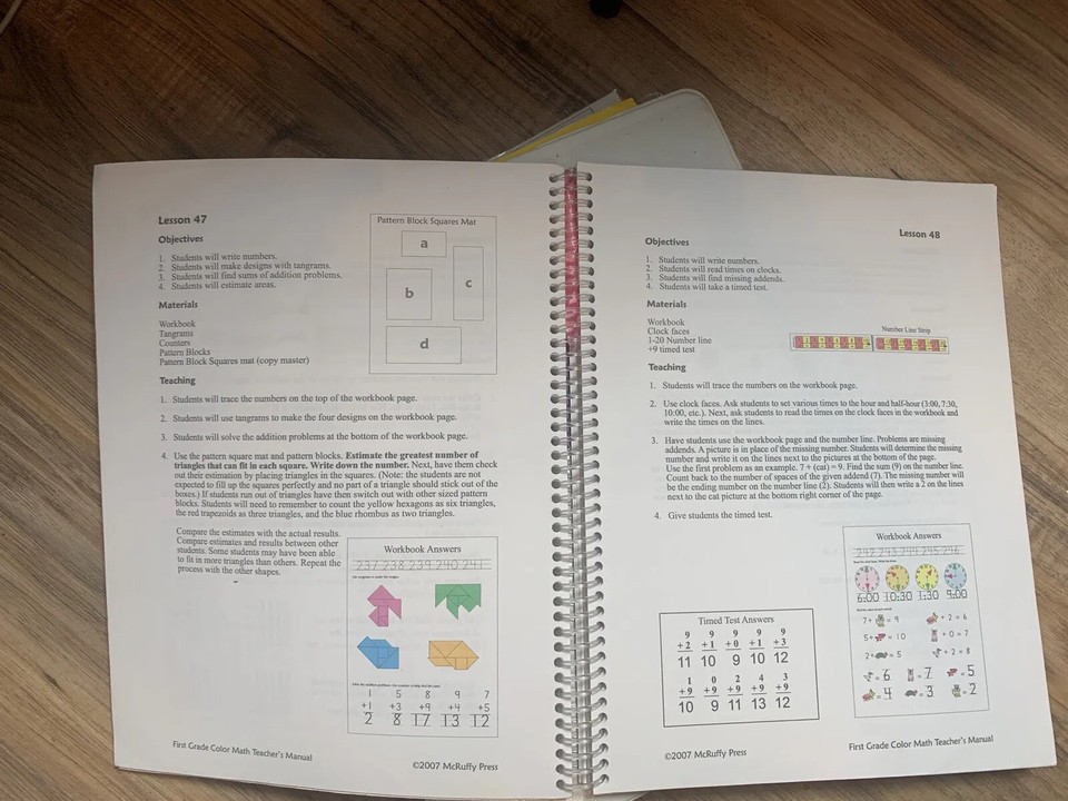 McRuffy Press First Grade SE Teacher's Manuals Lessons 1 to 175 Color ...