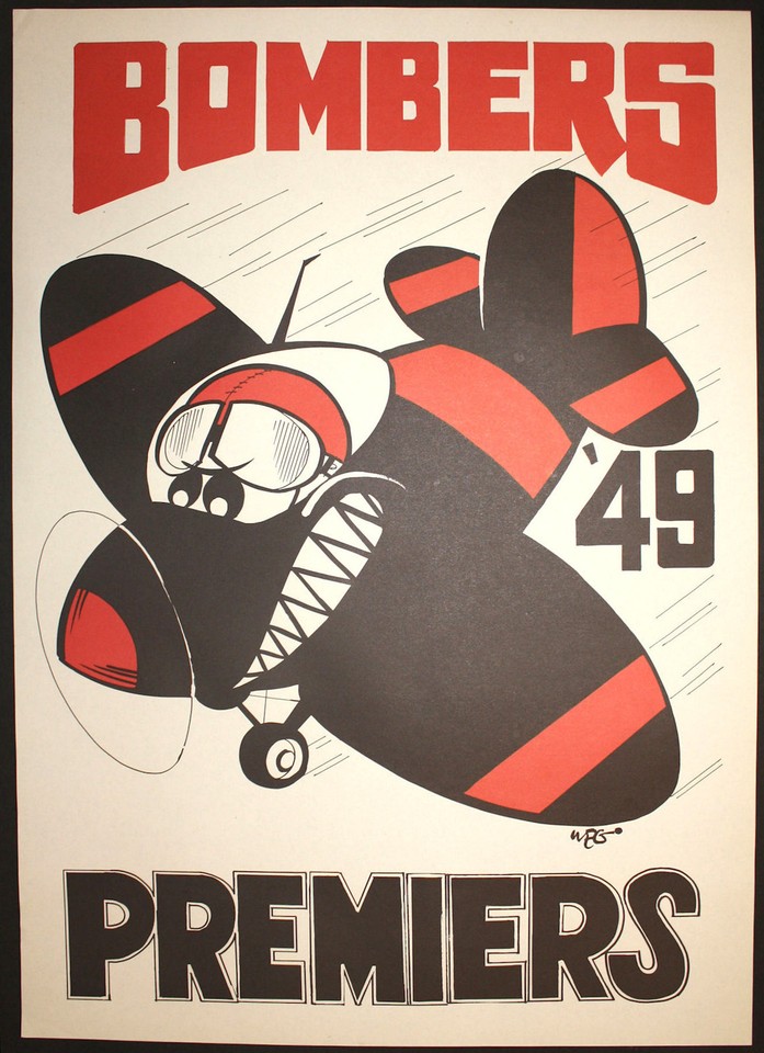 1897 - 2000 Essendon Premiers Weg posters X 16 Premiership Bombers ...