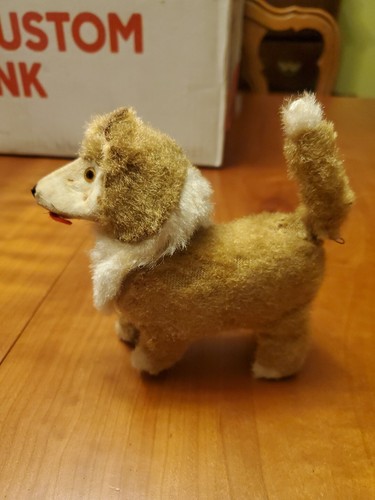 Vintage 1950's Collie Dog wind up Toy Japan 5" stuffed animal , working ...