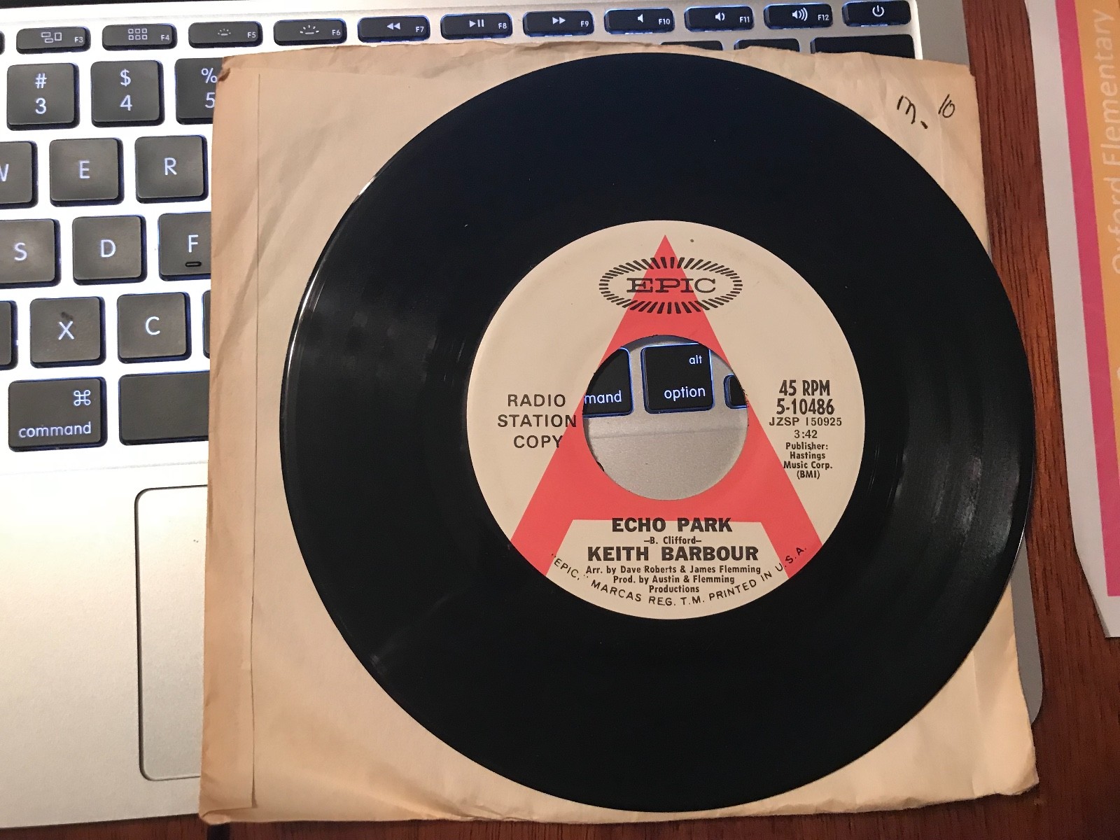 ROCK 45 RPM RECORD - KEITH BARBOUR - EPIC 5-10486 - PROMO | eBay