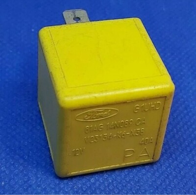 25# Ford 4-Pin Yellow Multi-Use Relay 81AG-14N089-CA 12V 40A V23134-K6 ...