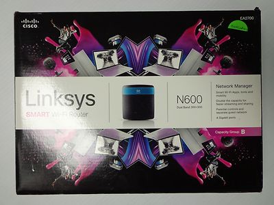 Cisco Linksys N600 Dual Band Wireless Router E2700 w/4 Fast LAN ports ...
