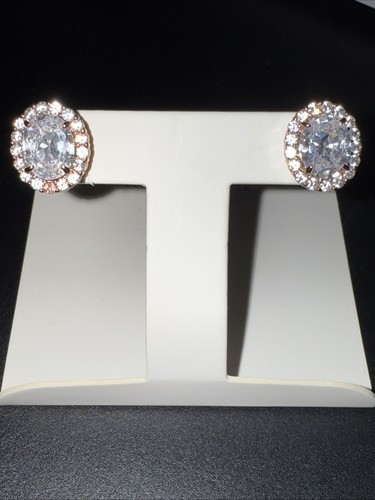 Bomb Party “The 2424 Earrings” Cubic Zirconia Rose Gold plating No Tag ...