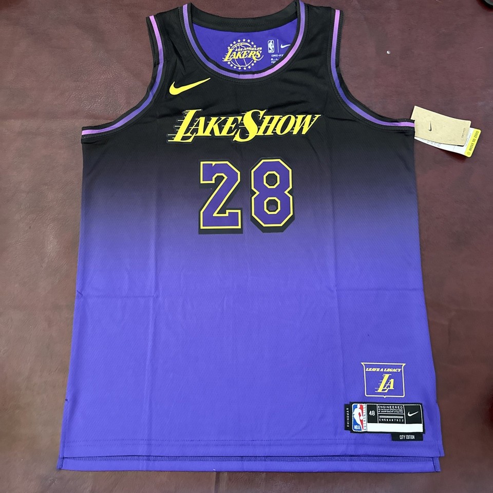 Rui Hachimura Jersey Los Angeles Lakers Lakeshow City Large Mens #28 | eBay