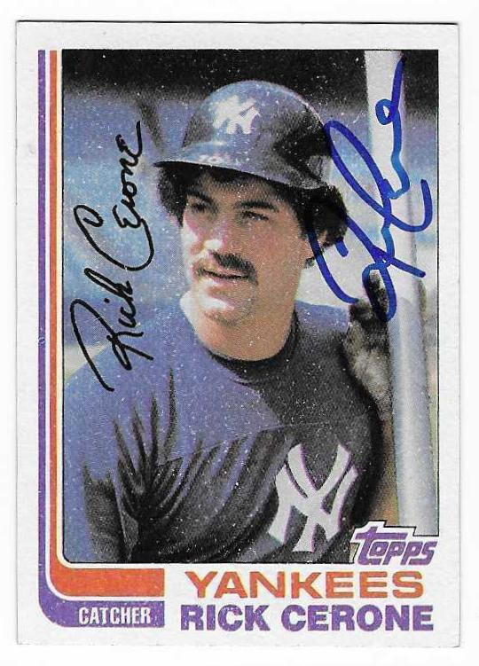 RICK CERONE 1982 TOPPS AUTOGRAPHED SIGNED # 45 NEW YORK YANKEES | eBay