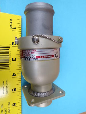 One-Way Aluminum Aircraft Check Valve APCO 305100-2 Assy. CV15-505029-2 ...