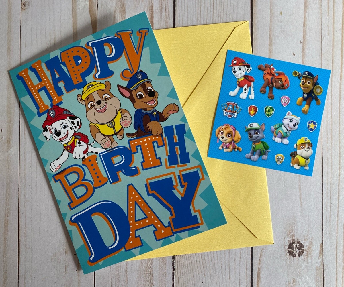 Paw Patrol Printable Birthday Card
