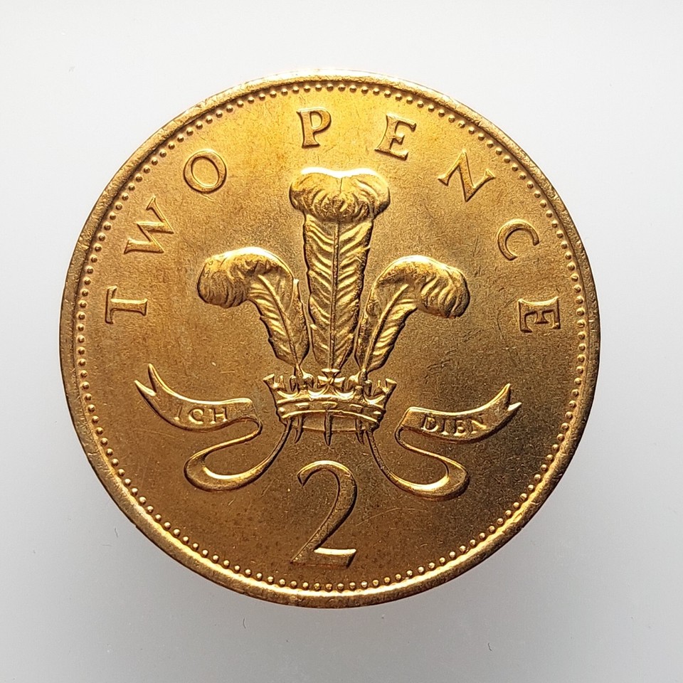 1987 UK 2p Coin – Bronze – Queen Elizabeth II – British Decimal Coin ...