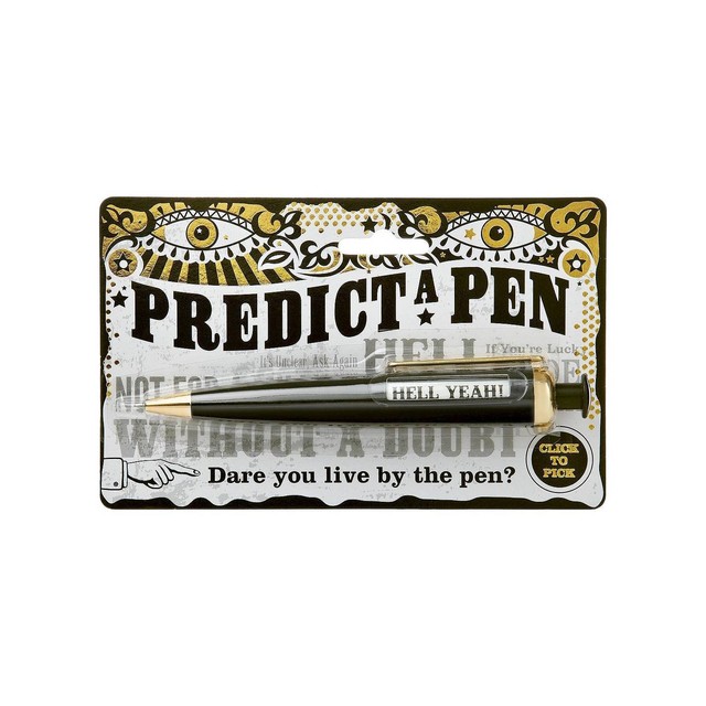 NPW Predict a Pen Black Ink Ballpoint Psychic Prediction Pen W/ 6 ...