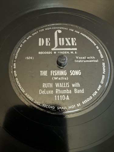 Deluxe 78 RPM Ruth Wallis Rhumba Band - The Fishing Song 1110 V++ | eBay